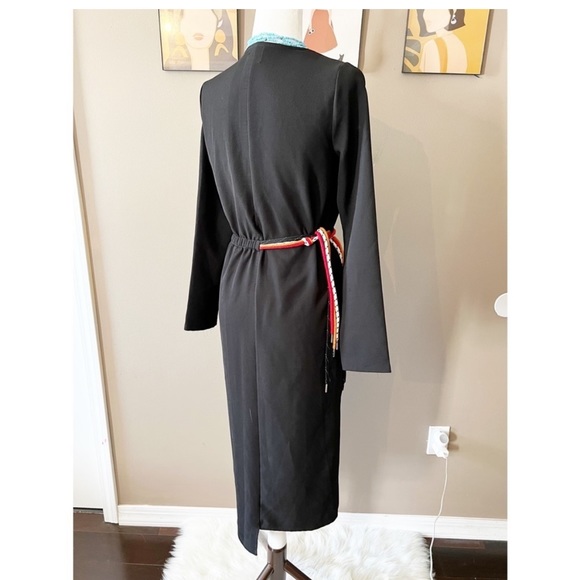 Zara | Dresses | Zara Black Side Rope Tie Maxi Dress | Poshmark